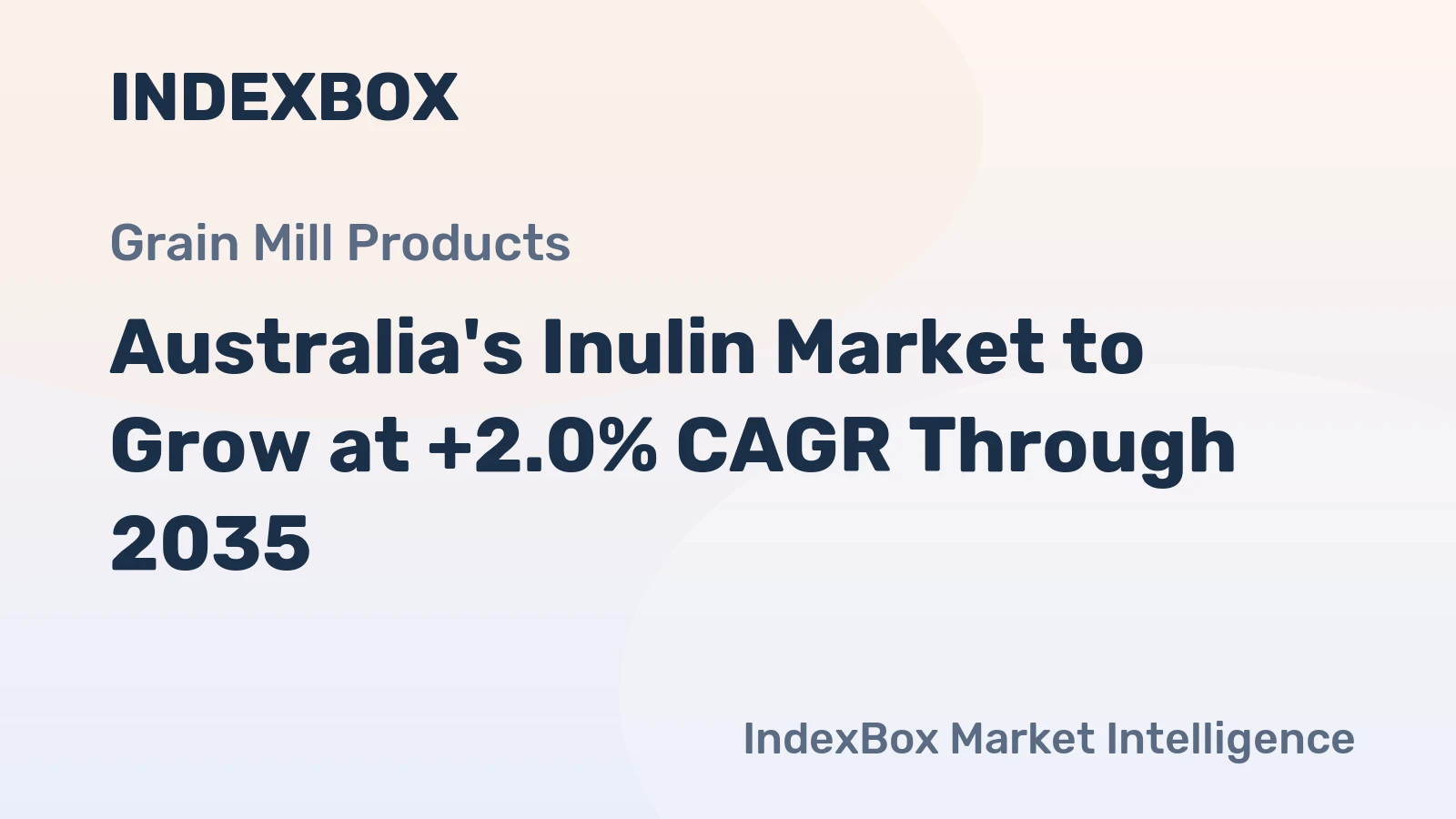 Australia's Inulin Market to Grow at +2.0% CAGR Through 2035