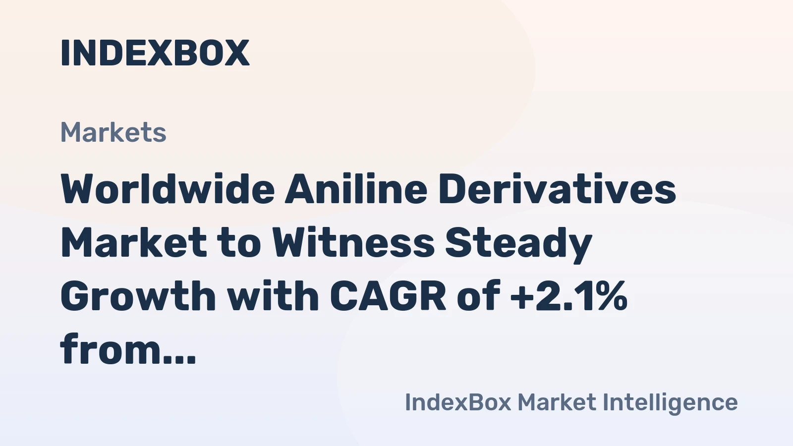 Worldwide Aniline Derivatives Market to Witness Steady Growth with CAGR of +2.1% from 2024 to 2035