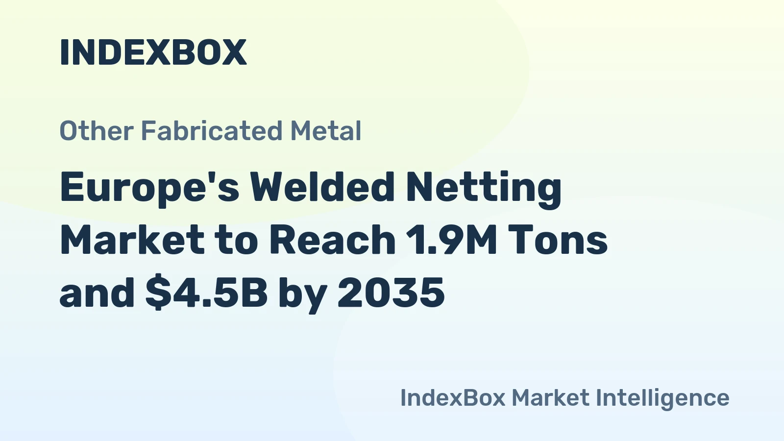 Europe's Welded Netting Market to Reach 1.9M Tons and $4.5B by 2035