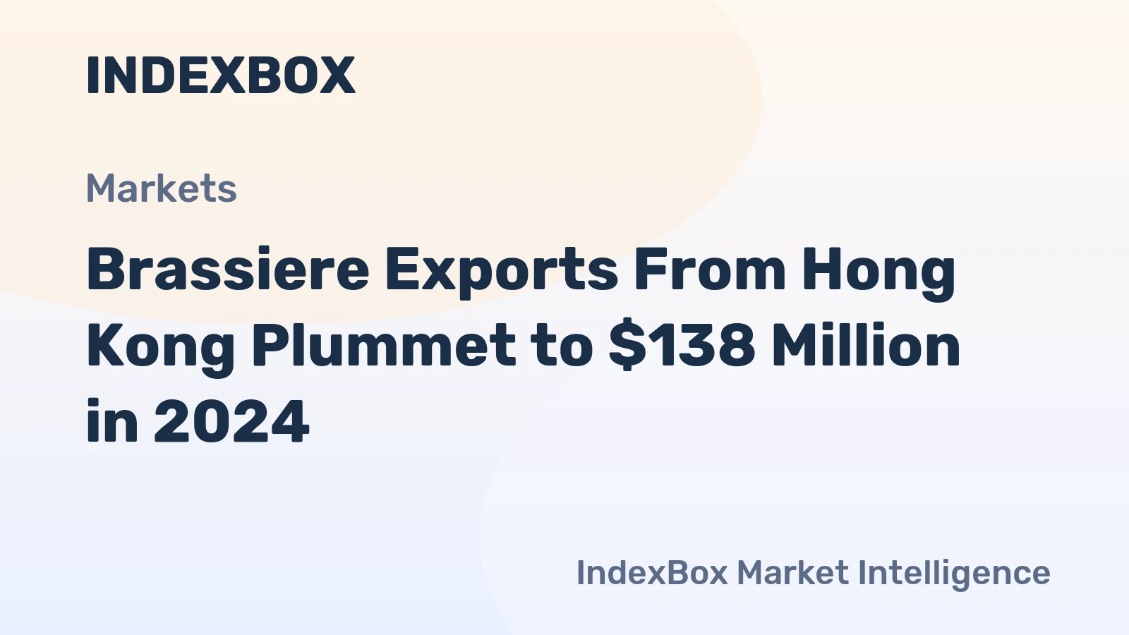 Brassiere Exports From Hong Kong Plummet to $138 Million in 2024