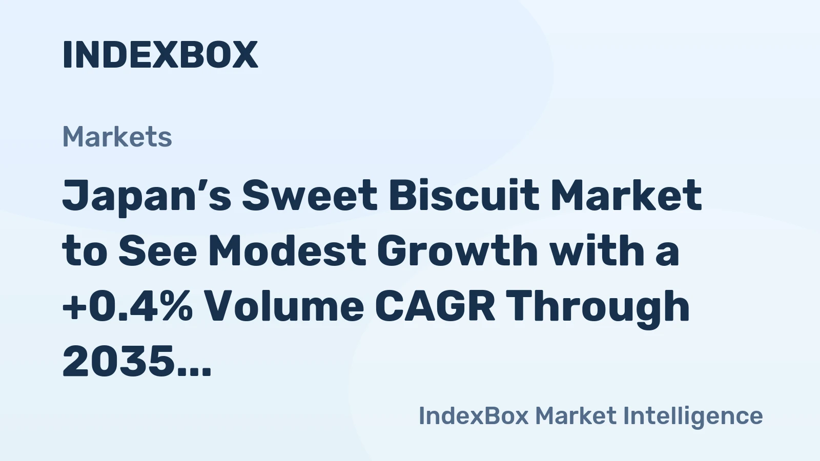 Japan’s Sweet Biscuit Market to See Modest Growth with a +0.4% Volume CAGR Through 2035
