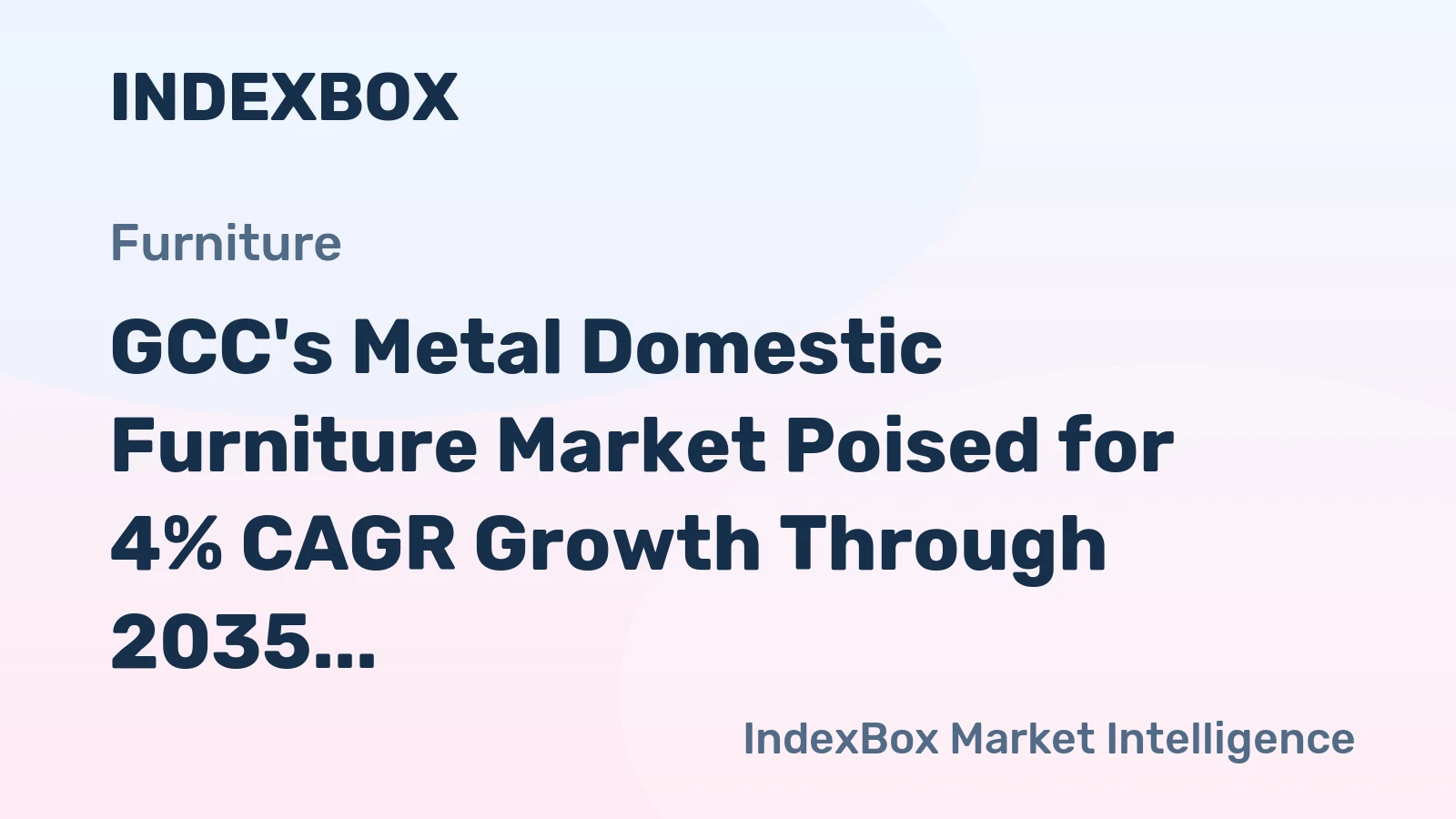 GCC's Metal Domestic Furniture Market Poised for 4% CAGR Growth Through 2035