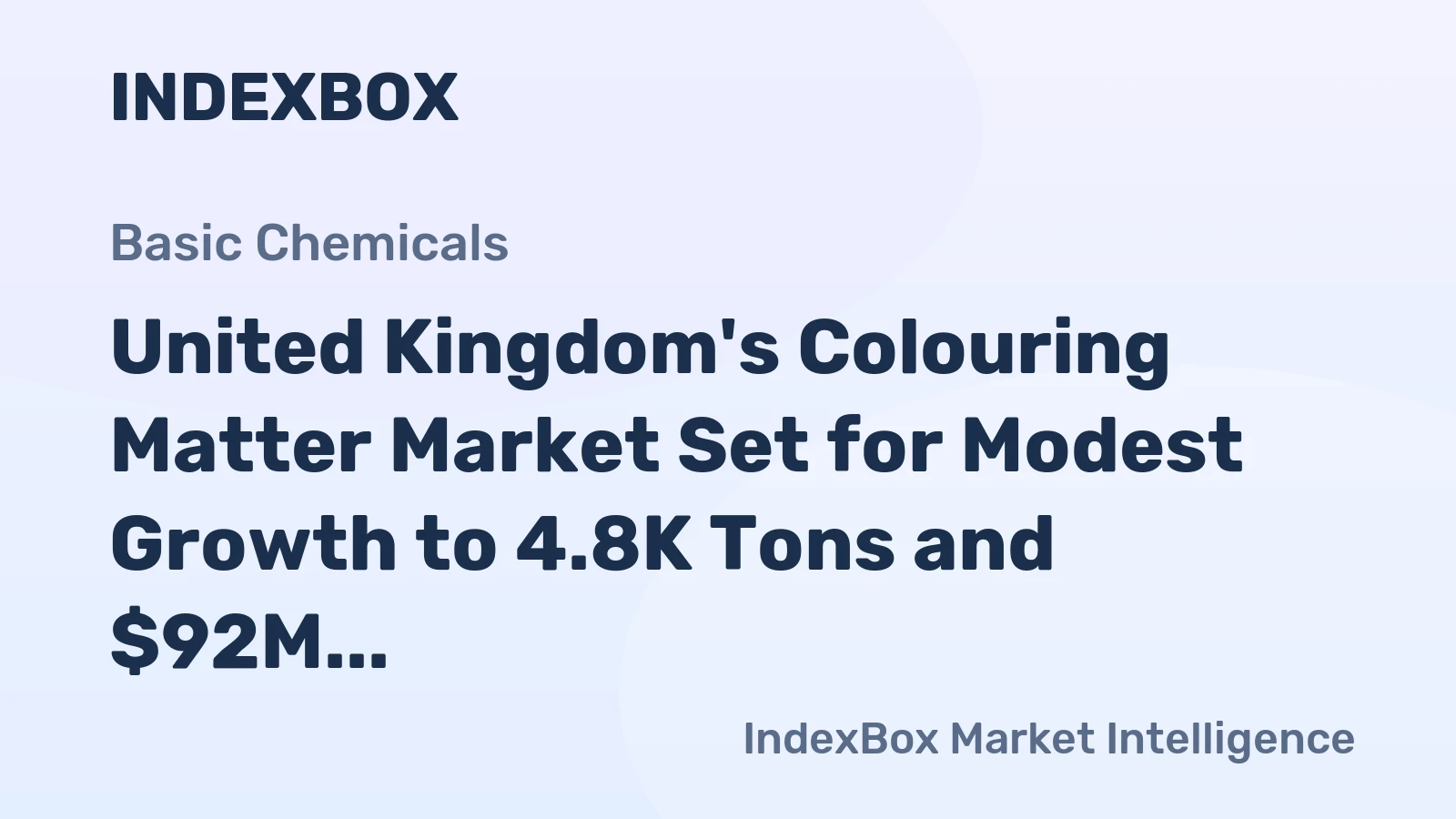 United Kingdom's Colouring Matter Market Set for Modest Growth to 4.8K Tons and $92M