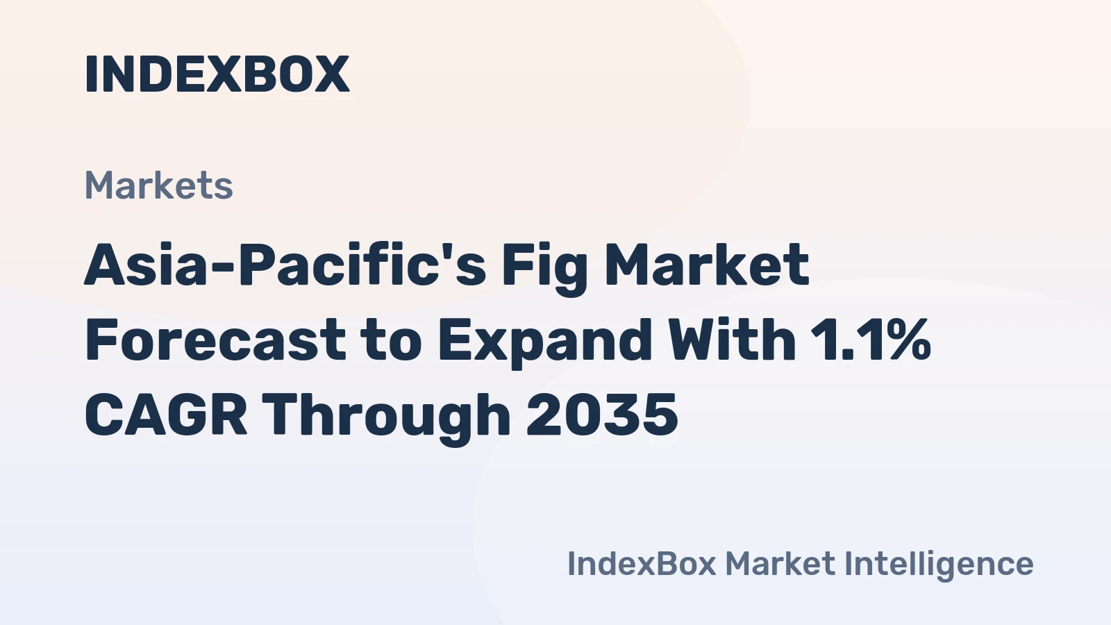 Asia-Pacific's Fig Market Forecast to Expand With 1.1% CAGR Through 2035