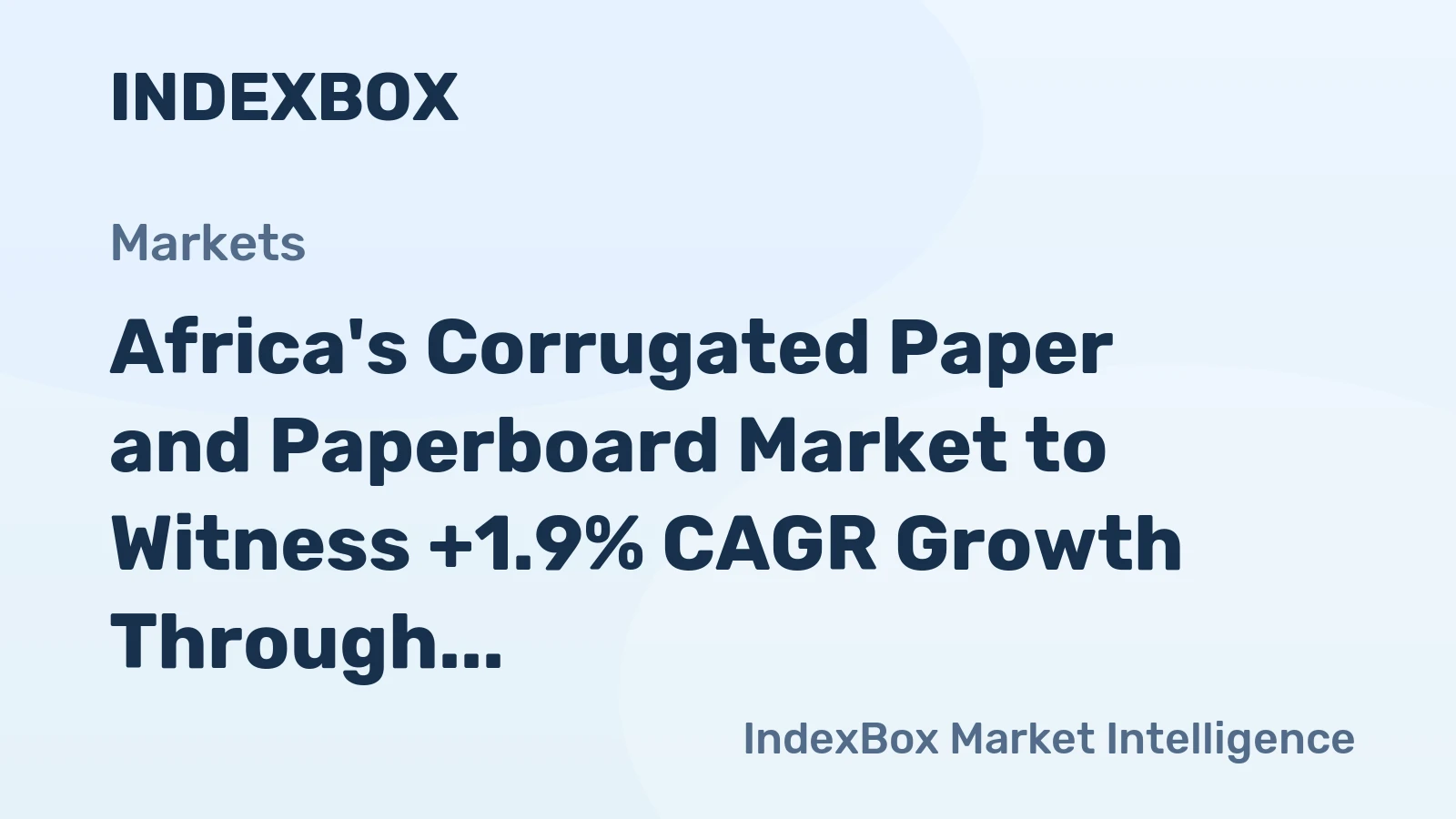 Africa's Corrugated Paper and Paperboard Market to Witness +1.9% CAGR Growth Through 2035