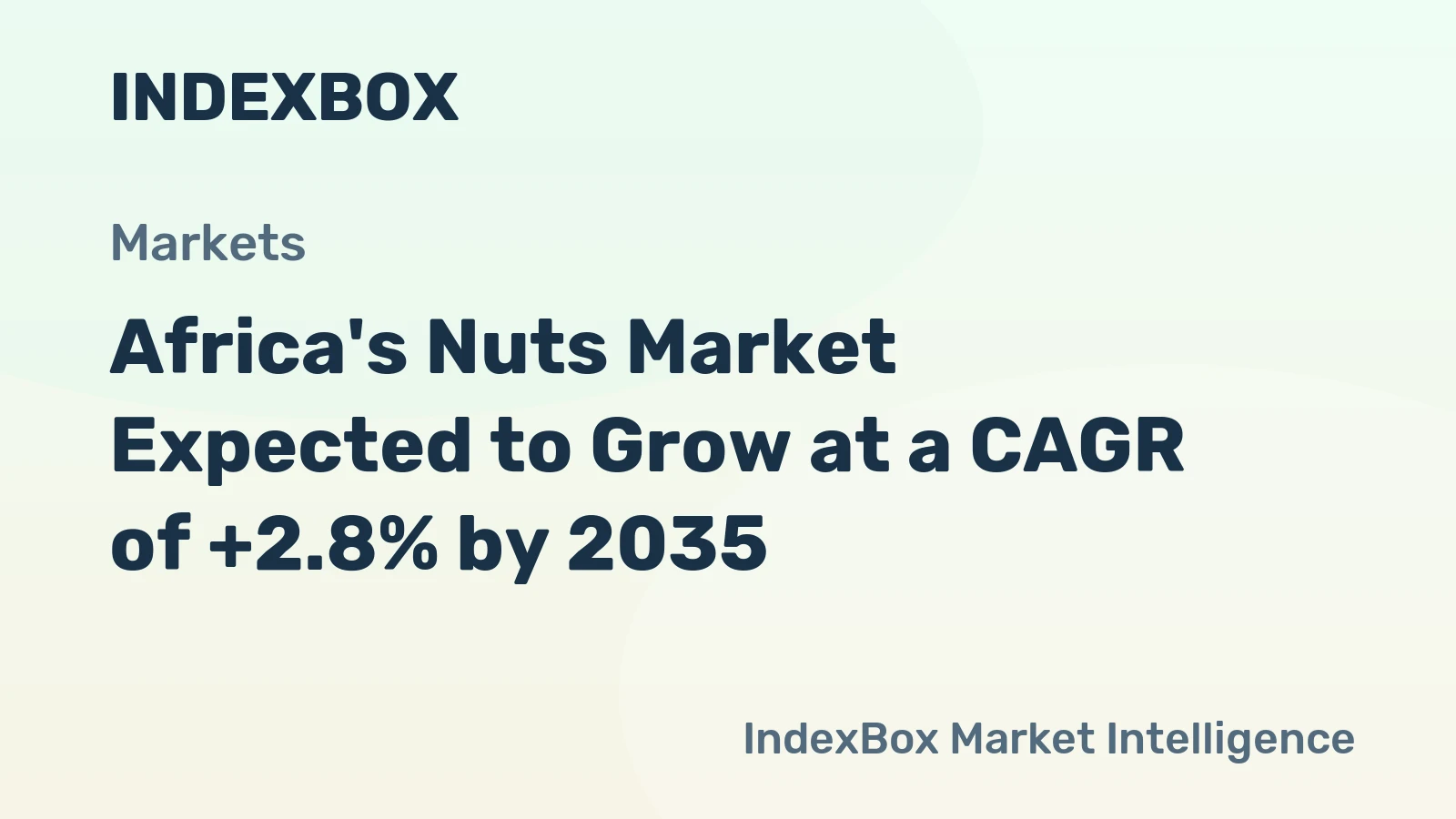 Africa's Nuts Market Expected to Grow at a CAGR of +2.8% by 2035
