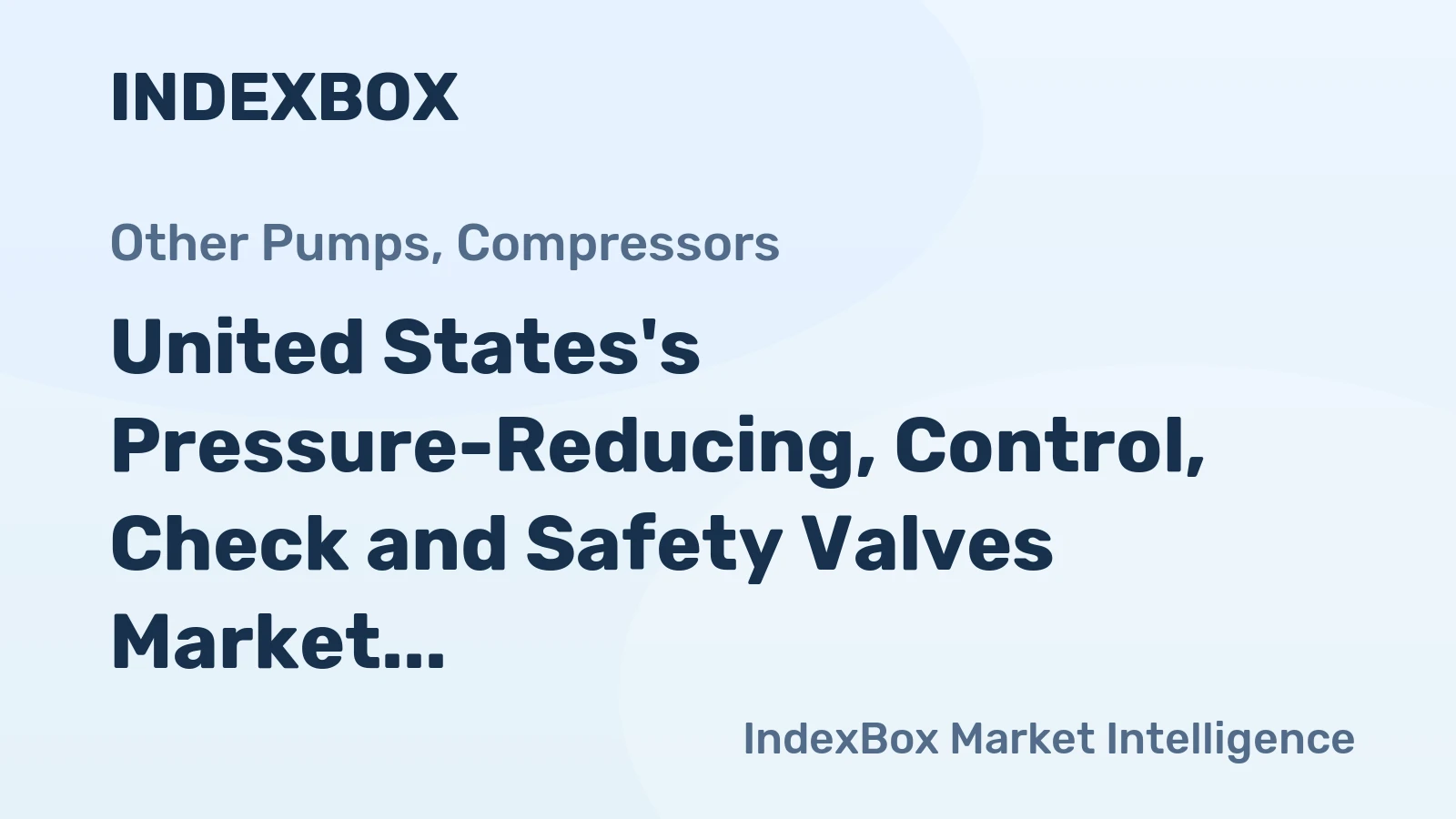 United States's Pressure-Reducing, Control, Check and Safety Valves Market to Witness Slow but Steady Growth with a CAGR of +1.3%