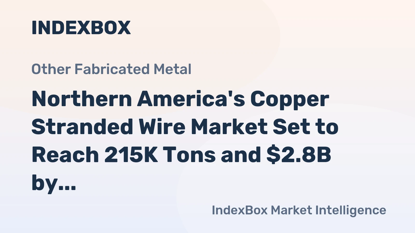 Northern America's Copper Stranded Wire Market Set to Reach 215K Tons and $2.8B by 2035