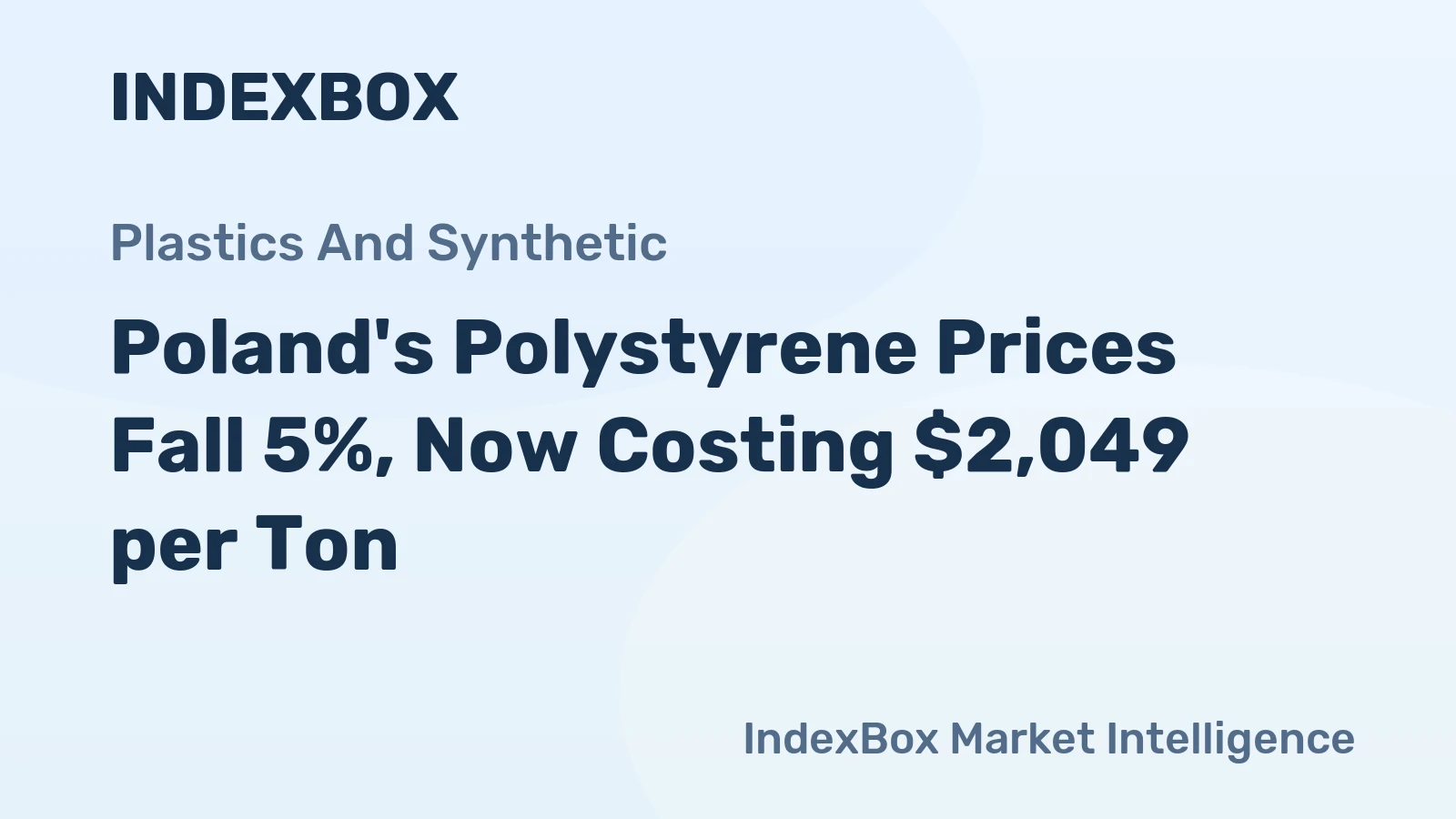 Poland's Polystyrene Prices Fall 5%, Now Costing $2,049 per Ton