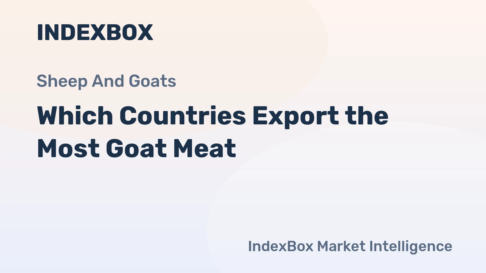 Which Countries Export the Most Goat Meat?