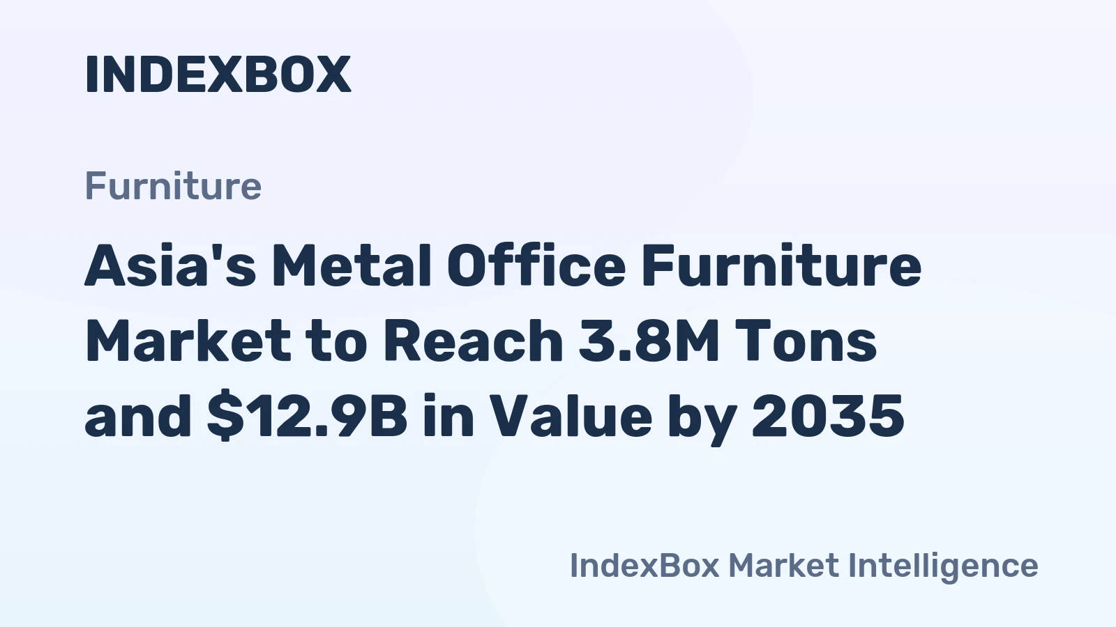 Asia's Metal Office Furniture Market to Reach 3.8M Tons and $12.9B in Value by 2035