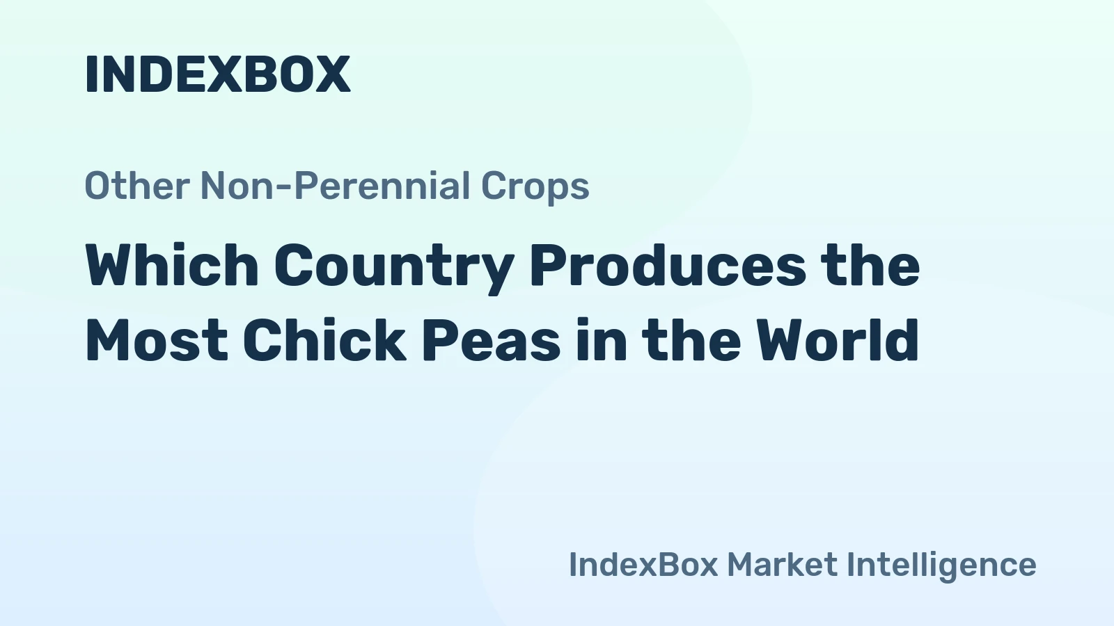 Which Country Produces the Most Chick Peas in the World?