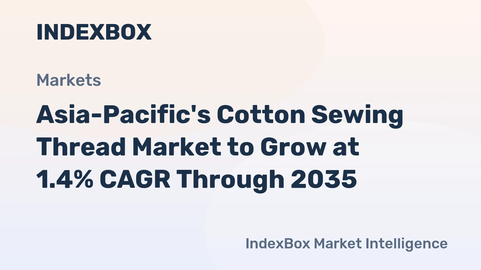 Asia-Pacific's Cotton Sewing Thread Market to Grow at 1.4% CAGR Through 2035