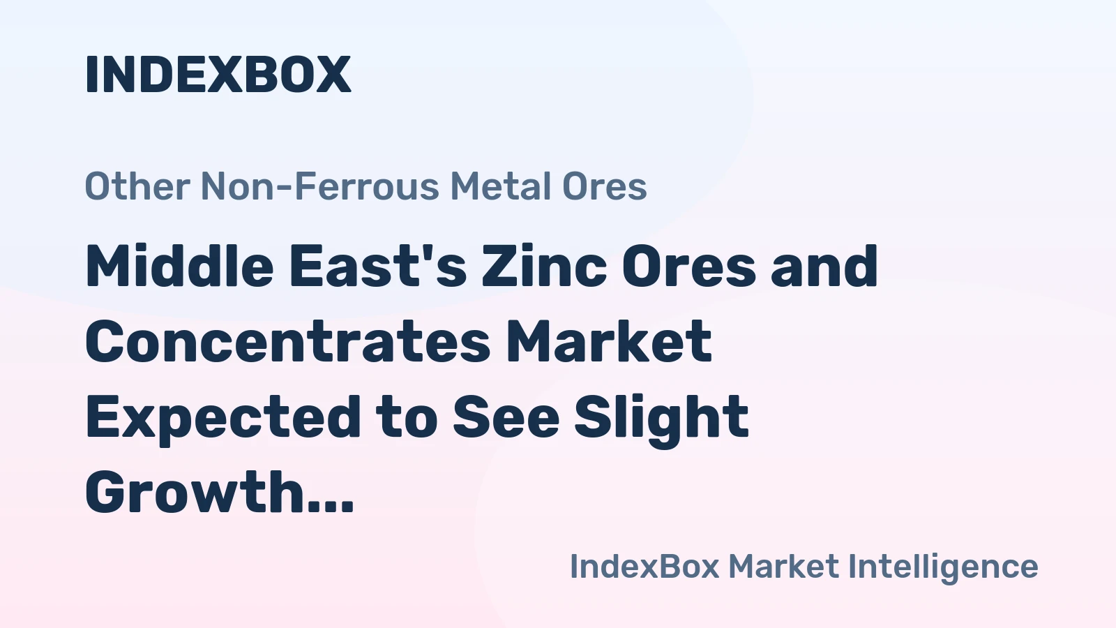 Middle East's Zinc Ores and Concentrates Market Expected to See Slight Growth, Reaching 430K Tons by 2035