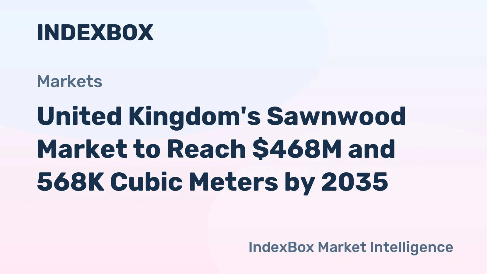 United Kingdom's Sawnwood Market to Reach $468M and 568K Cubic Meters by 2035
