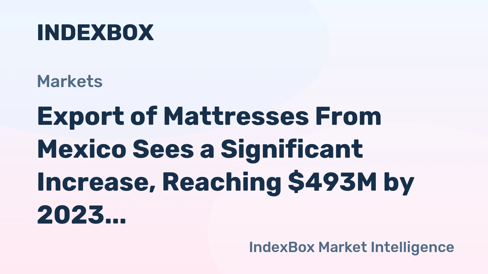 Export of Mattresses From Mexico Sees a Significant Increase, Reaching $493M by 2023