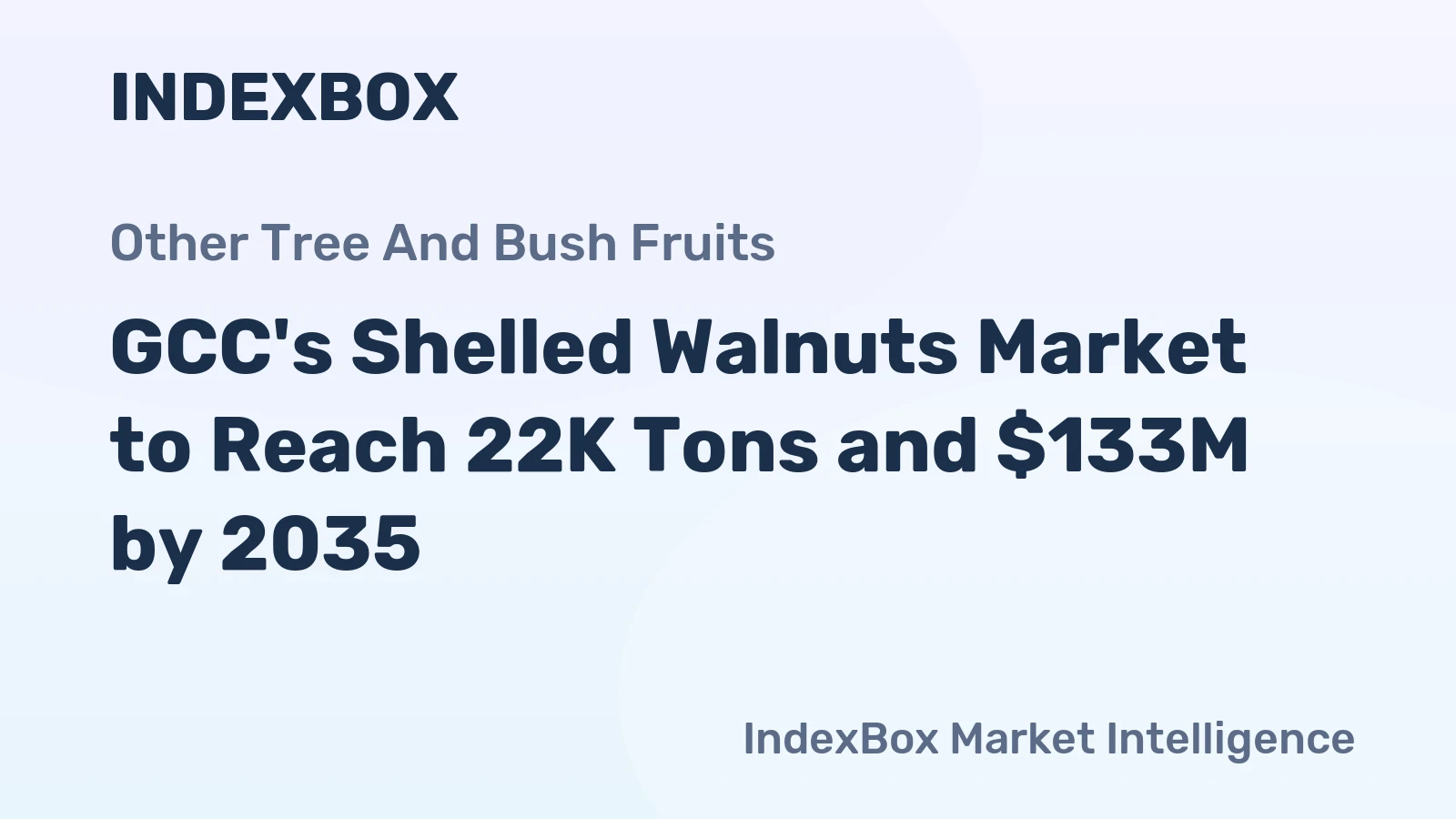 GCC's Shelled Walnuts Market to Reach 22K Tons and $133M by 2035