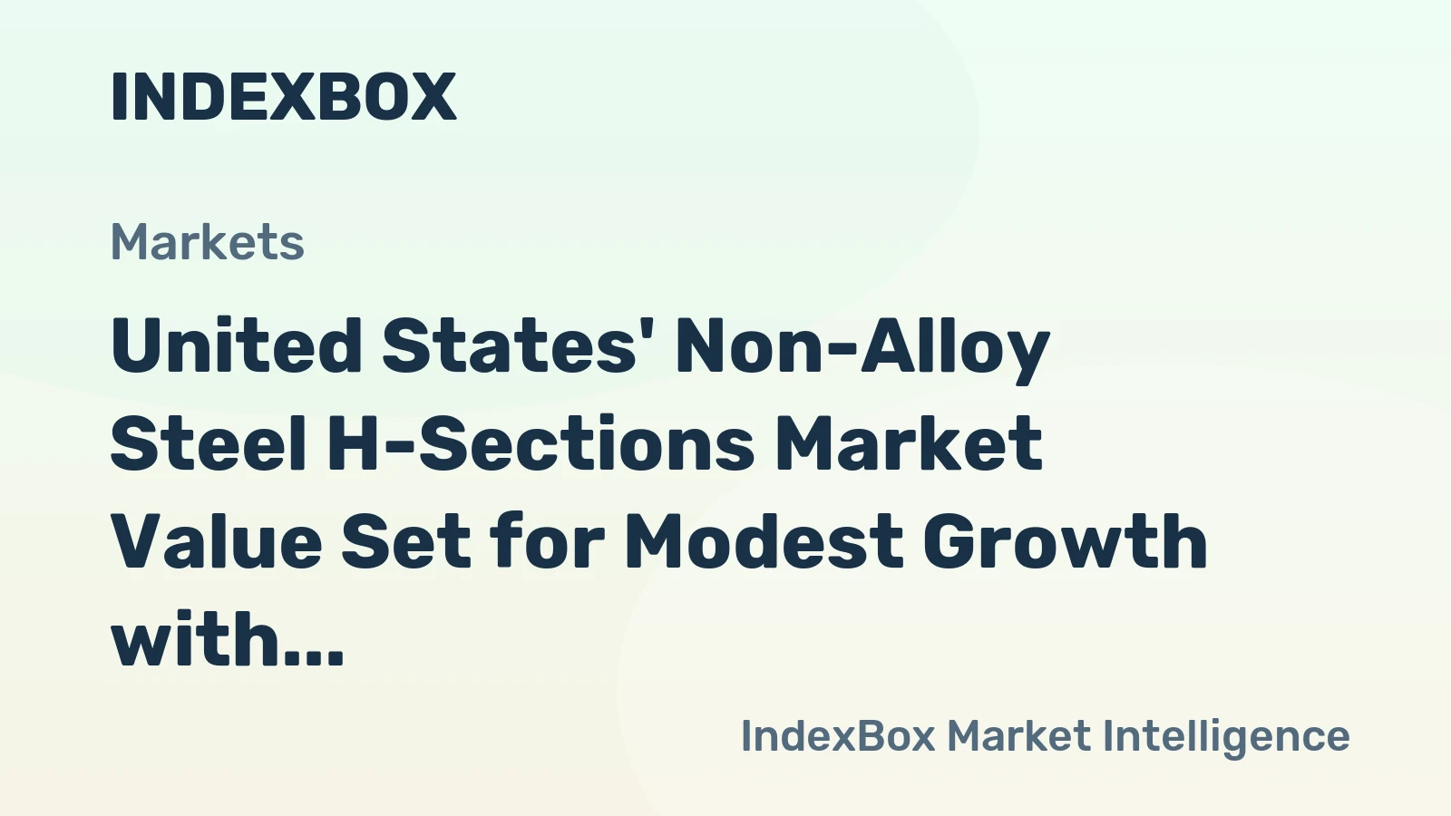 United States' Non-Alloy Steel H-Sections Market Value Set for Modest Growth with +1.7% CAGR