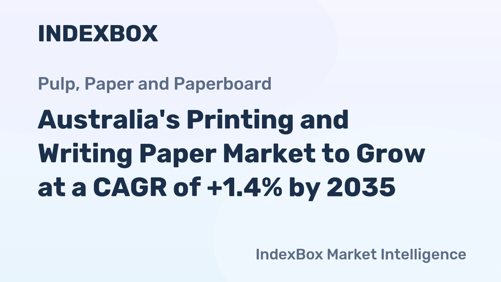 Australia's Printing and Writing Paper Market to Grow at a CAGR of +1.4% by 2035