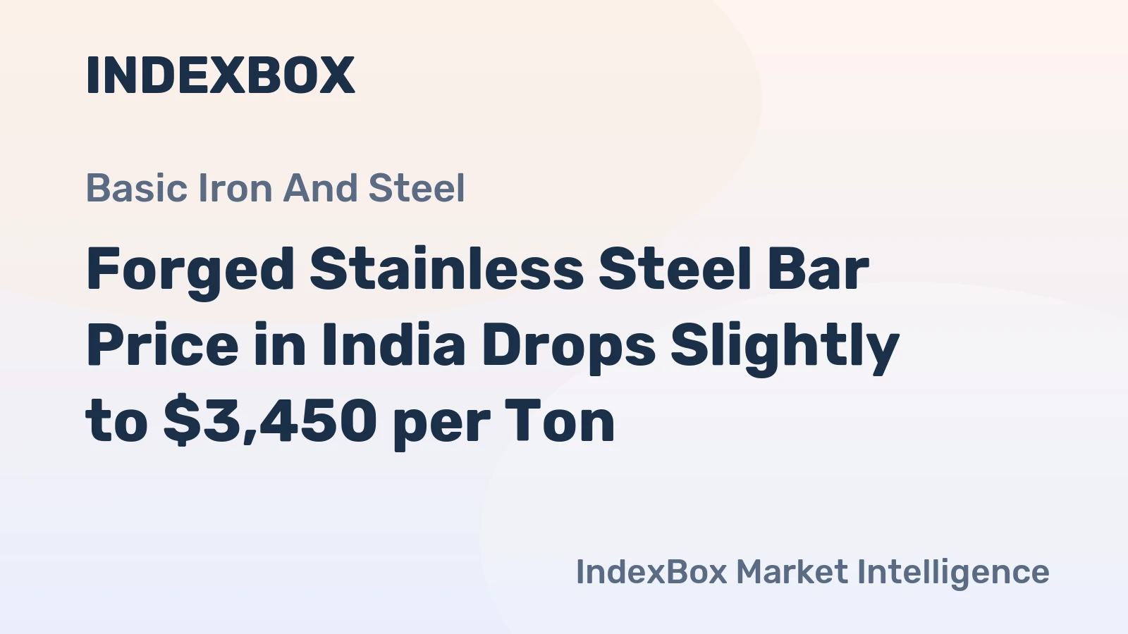 Forged Stainless Steel Bar Price in India Drops Slightly to $3,450 per Ton