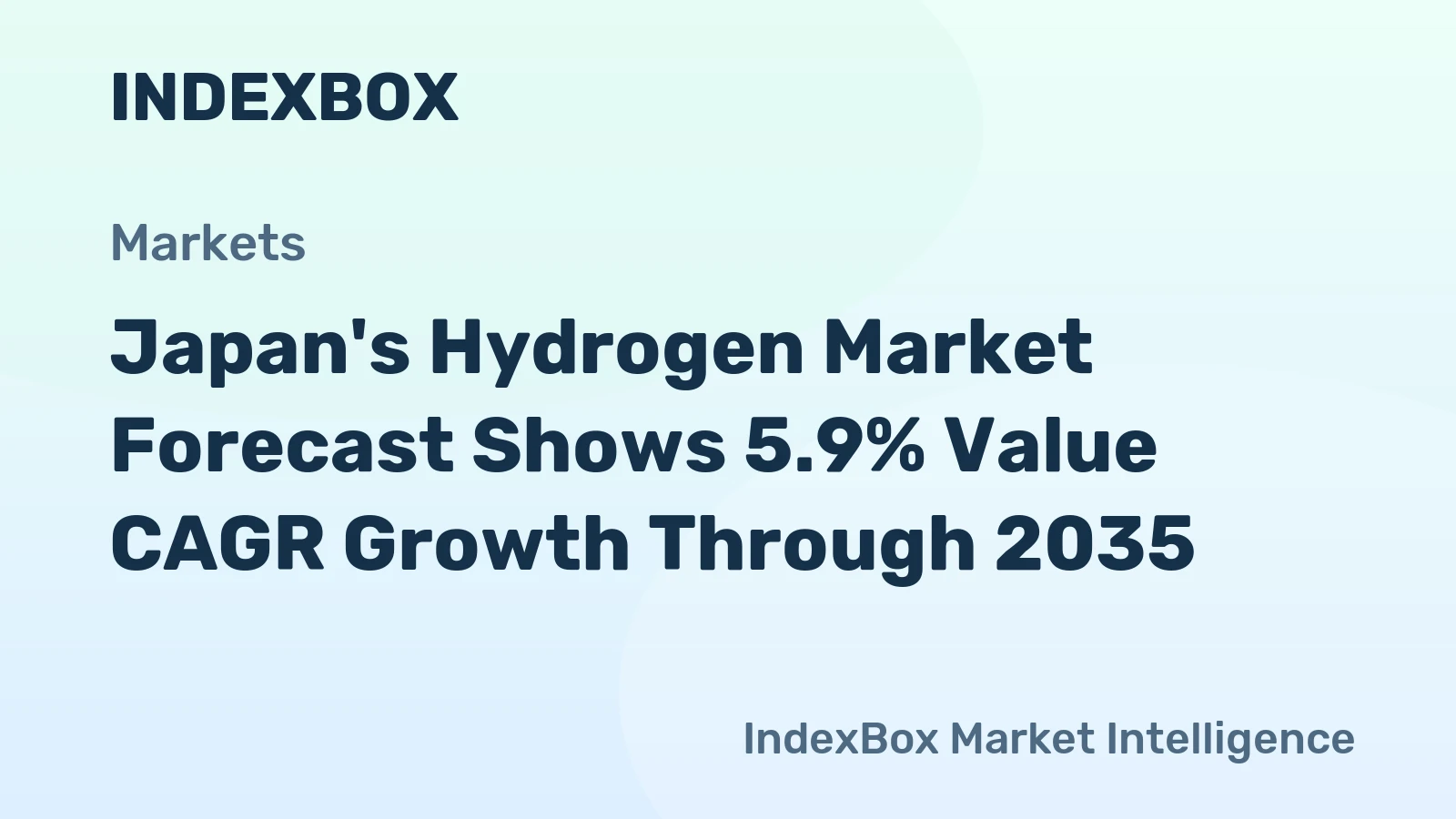 Japan's Hydrogen Market Forecast Shows 5.9% Value CAGR Growth Through 2035