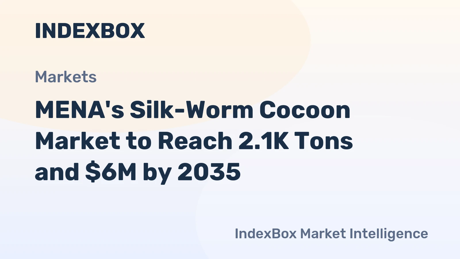 MENA's Silk-Worm Cocoon Market to Reach 2.1K Tons and $6M by 2035