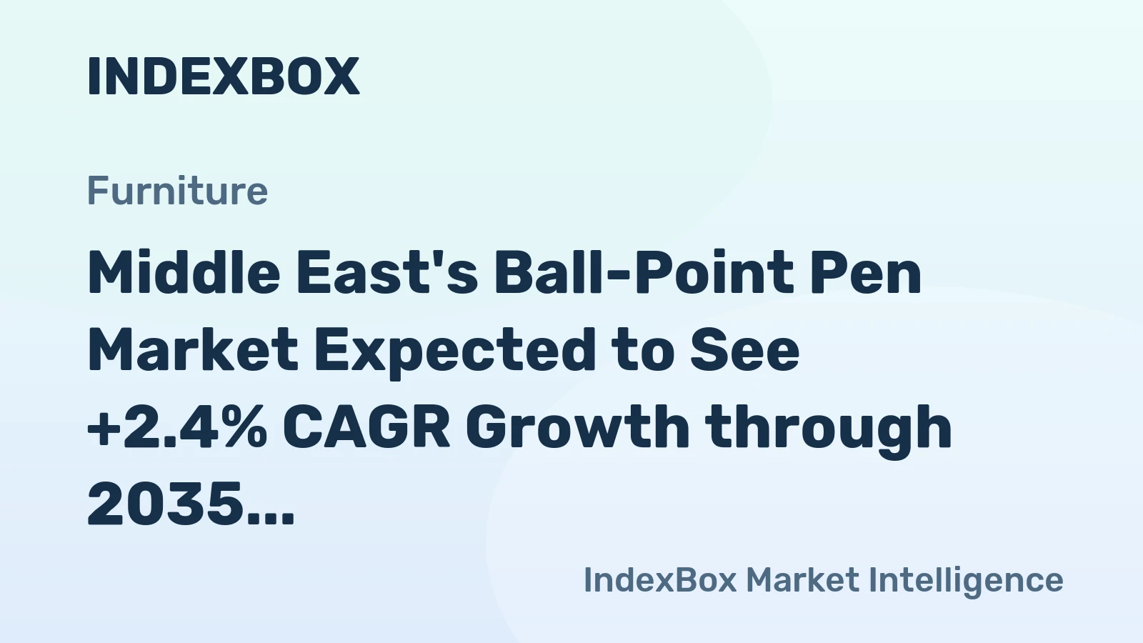 Middle East's Ball-Point Pen Market Expected to See +2.4% CAGR Growth through 2035