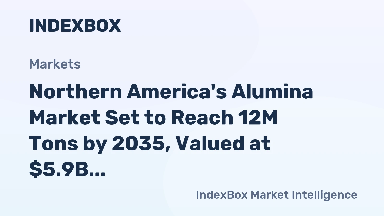 Northern America's Alumina Market Set to Reach 12M Tons by 2035, Valued at $5.9B