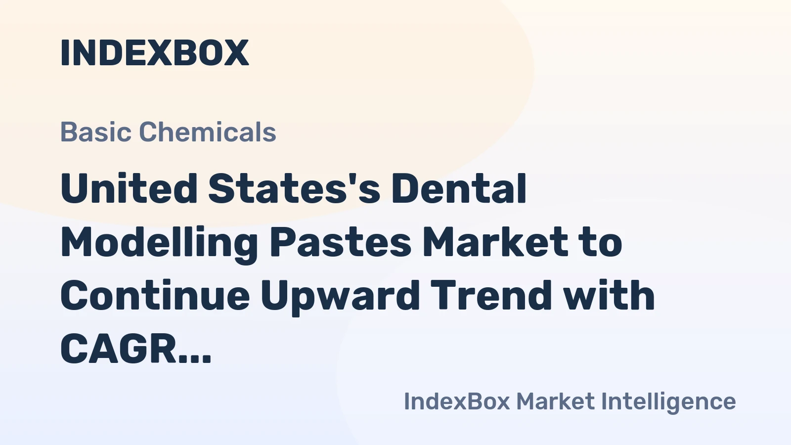 United States's Dental Modelling Pastes Market to Continue Upward Trend with CAGR of +3.8%