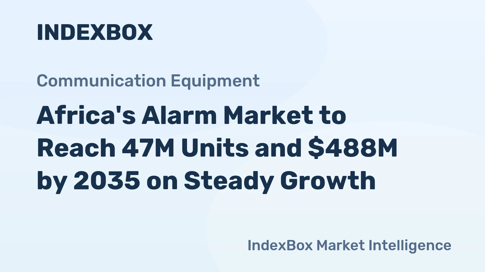Africa's Alarm Market to Reach 47M Units and $488M by 2035 on Steady Growth