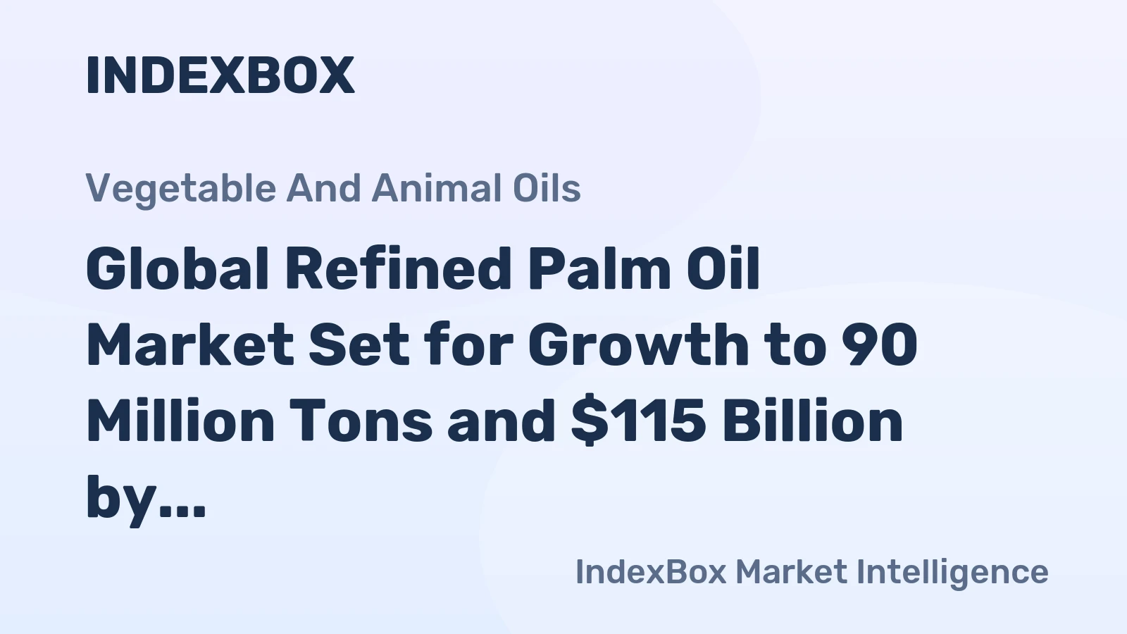 Global Refined Palm Oil Market Set for Growth to 90 Million Tons and $115 Billion by 2035