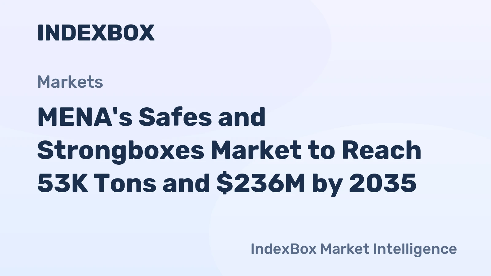 MENA's Safes and Strongboxes Market to Reach 53K Tons and $236M by 2035