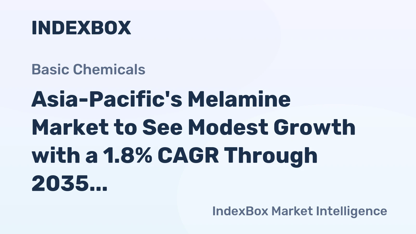 Asia-Pacific's Melamine Market to See Modest Growth with a 1.8% CAGR Through 2035