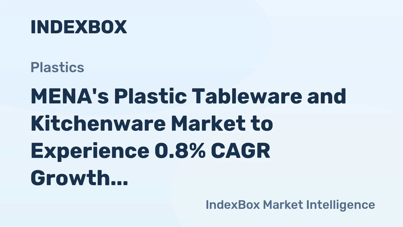 MENA's Plastic Tableware and Kitchenware Market to Experience 0.8% CAGR Growth Through 2035