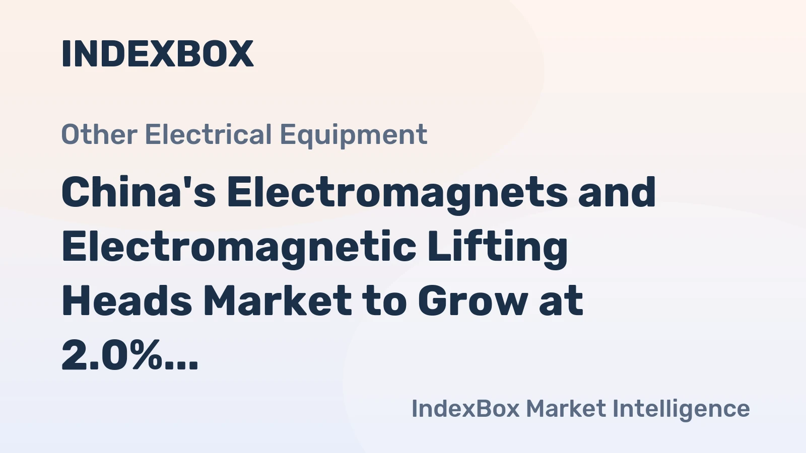 China's Electromagnets and Electromagnetic Lifting Heads Market to Grow at 2.0% CAGR, Reaching 193K Tons and $3.2B by 2035