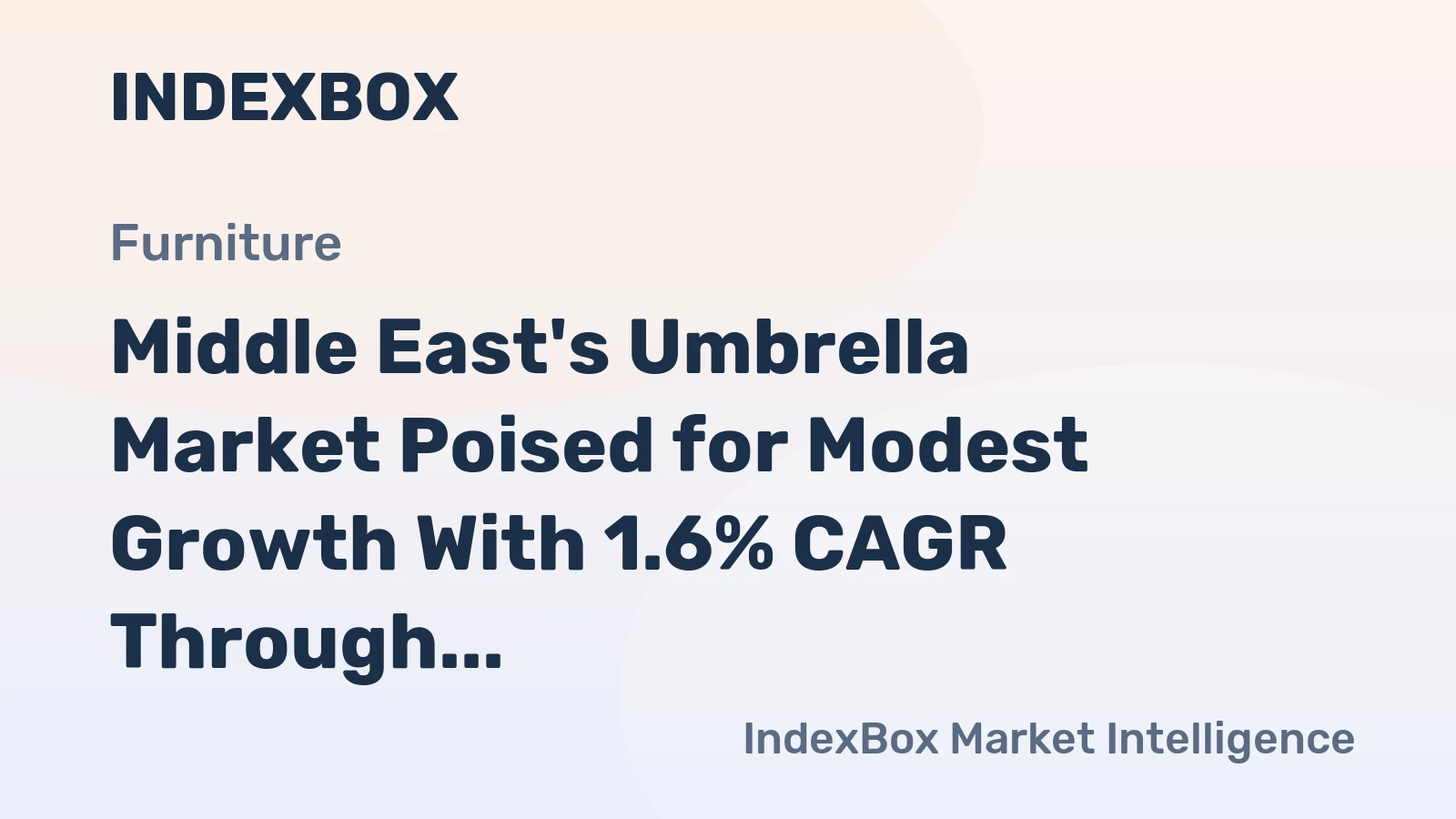 Middle East's Umbrella Market Poised for Modest Growth With 1.6% CAGR Through 2035