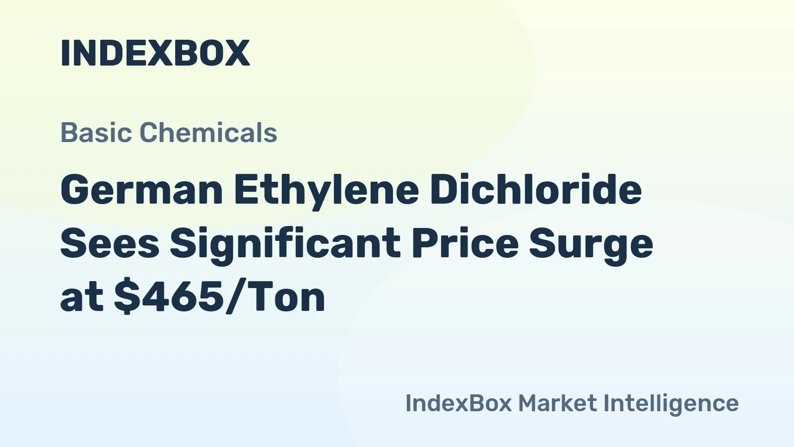 German Ethylene Dichloride Sees Significant Price Surge at $465/Ton