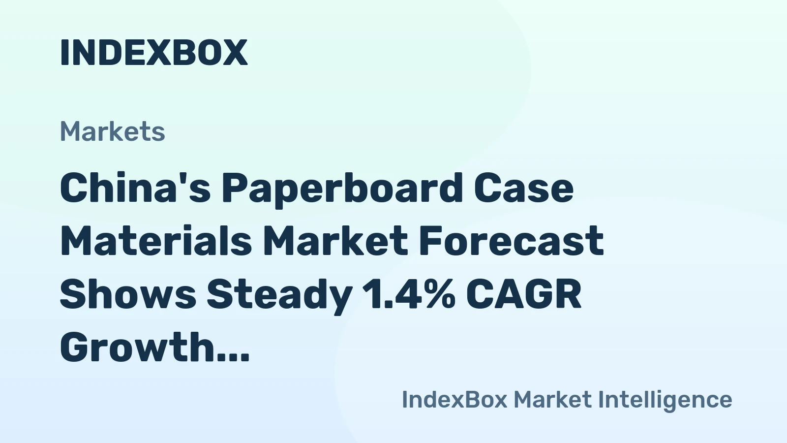 China's Paperboard Case Materials Market Forecast Shows Steady 1.4% CAGR Growth Through 2035