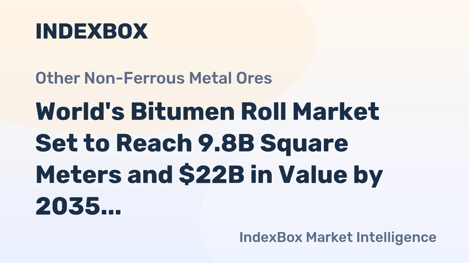 World's Bitumen Roll Market Set to Reach 9.8B Square Meters and $22B in Value by 2035