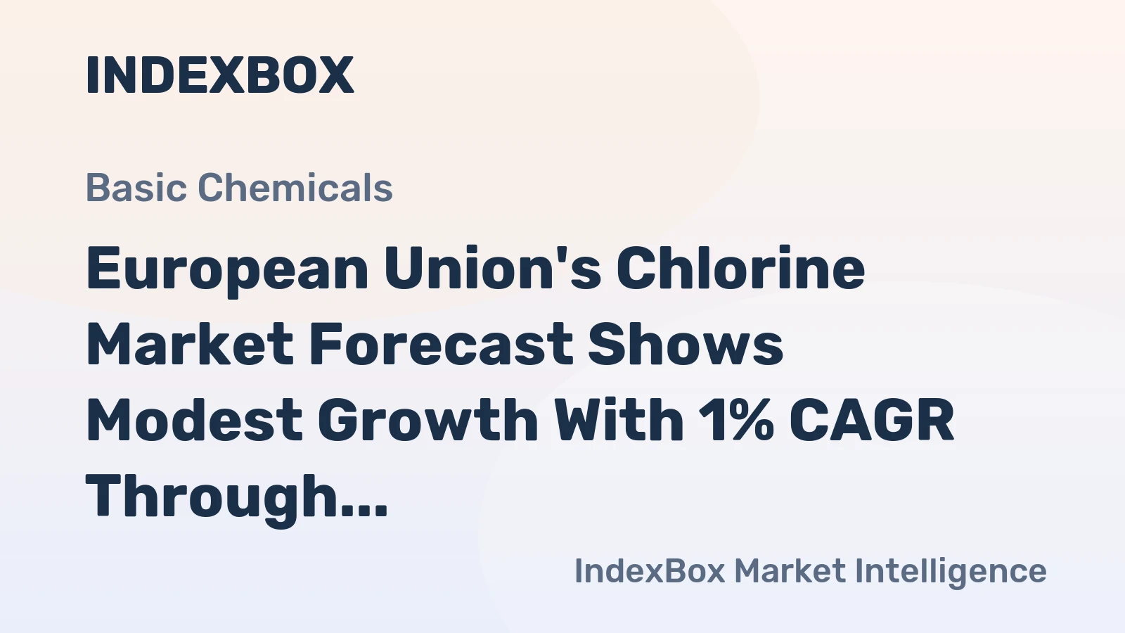 European Union's Chlorine Market Forecast Shows Modest Growth With 1% CAGR Through 2035