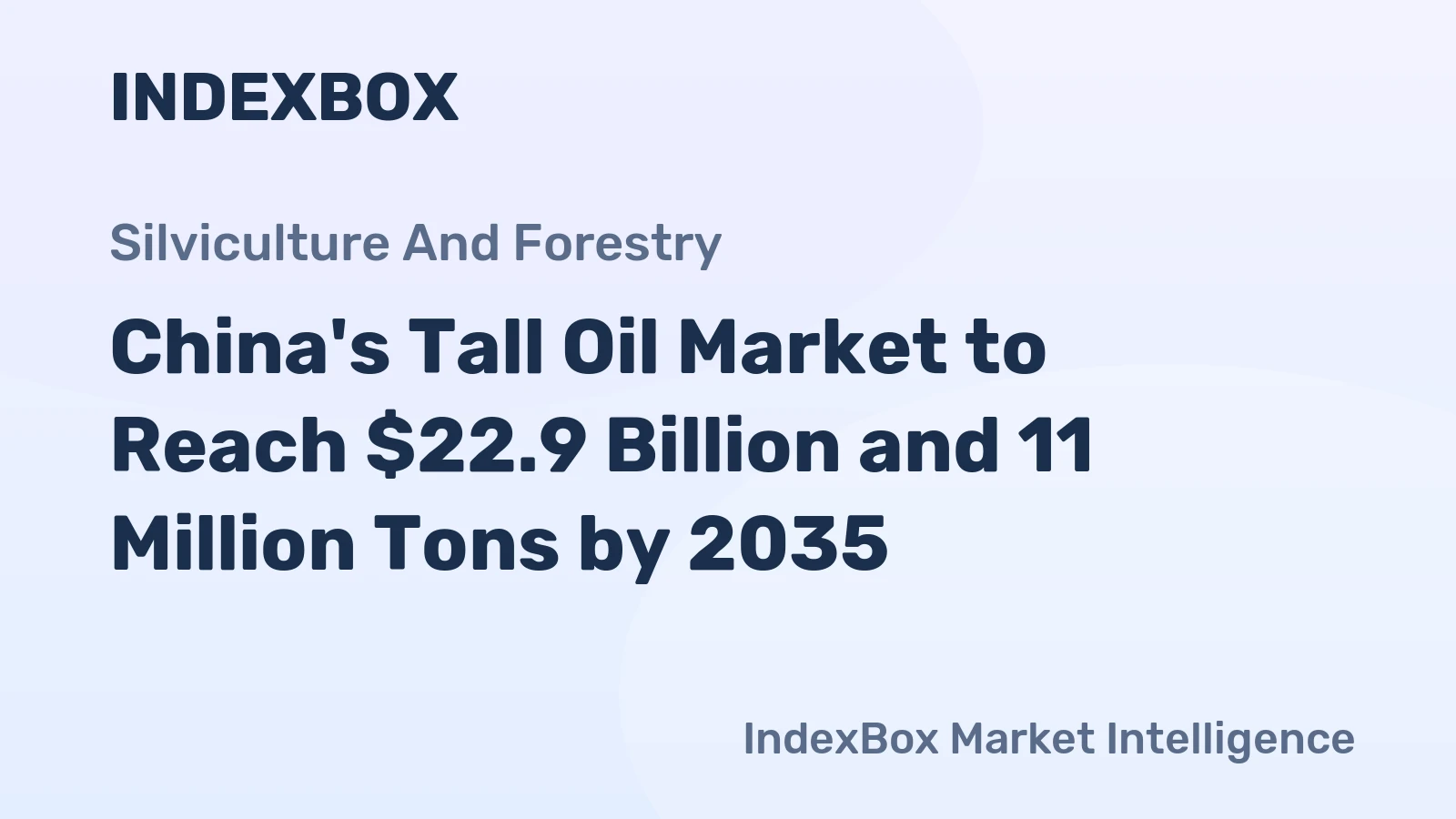 China's Tall Oil Market to Reach $22.9 Billion and 11 Million Tons by 2035
