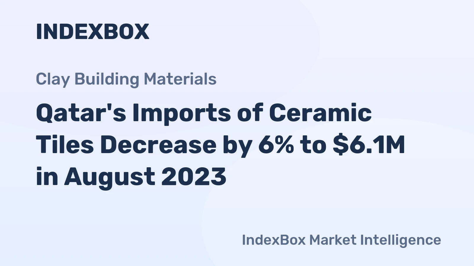 Qatar's Imports of Ceramic Tiles Decrease by 6% to $6.1M in August 2023