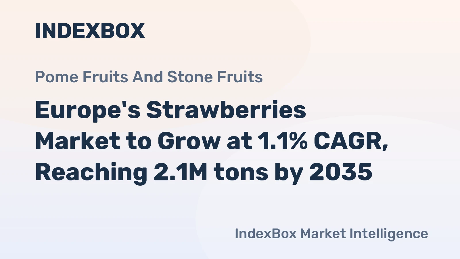 Europe's Strawberries Market to Grow at 1.1% CAGR, Reaching 2.1M tons by 2035