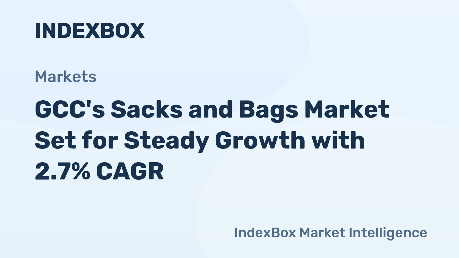 GCC's Sacks and Bags Market Set for Steady Growth with 2.7% CAGR