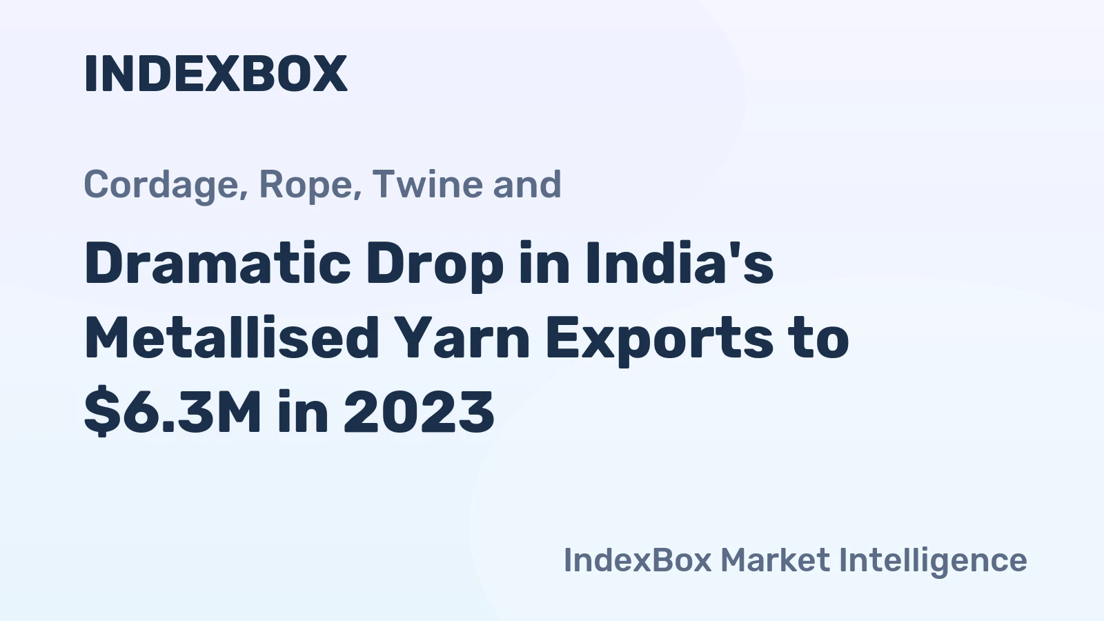 Dramatic Drop in India's Metallised Yarn Exports to $6.3M in 2023