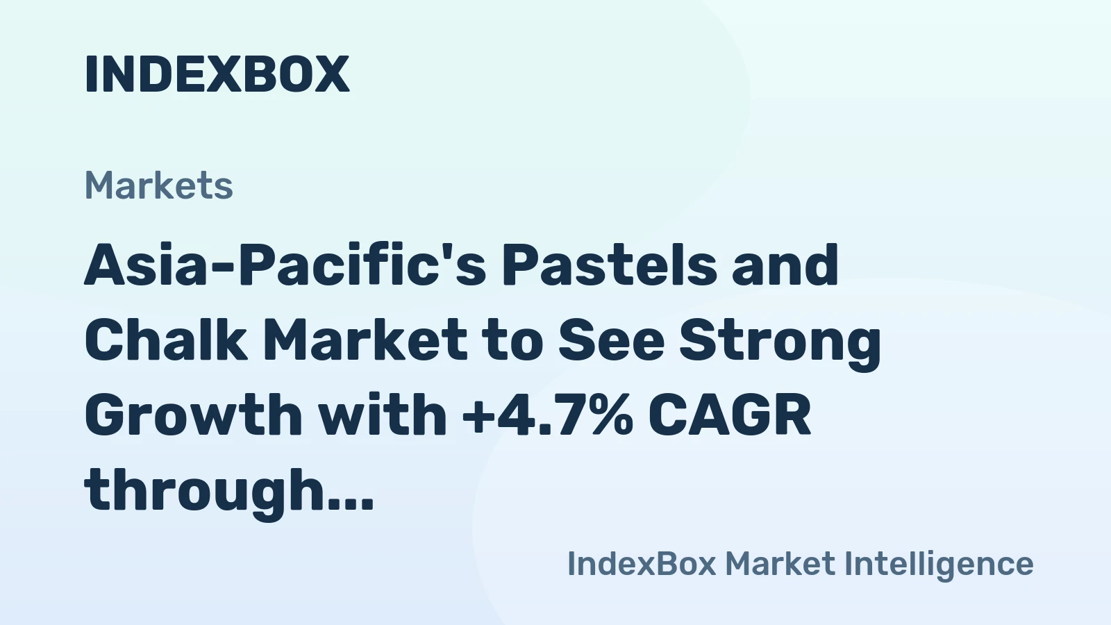 Asia-Pacific's Pastels and Chalk Market to See Strong Growth with +4.7% CAGR through 2035