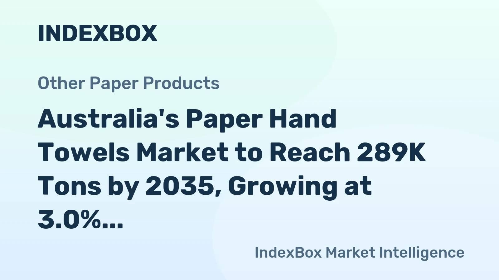 Australia's Paper Hand Towels Market to Reach 289K Tons by 2035, Growing at 3.0% CAGR