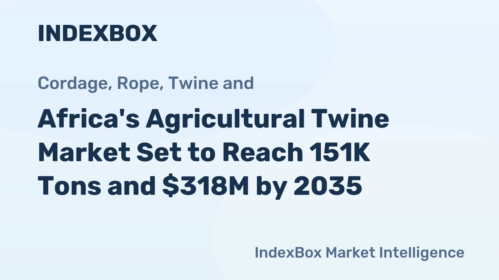 Africa's Agricultural Twine Market Set to Reach 151K Tons and $318M by 2035