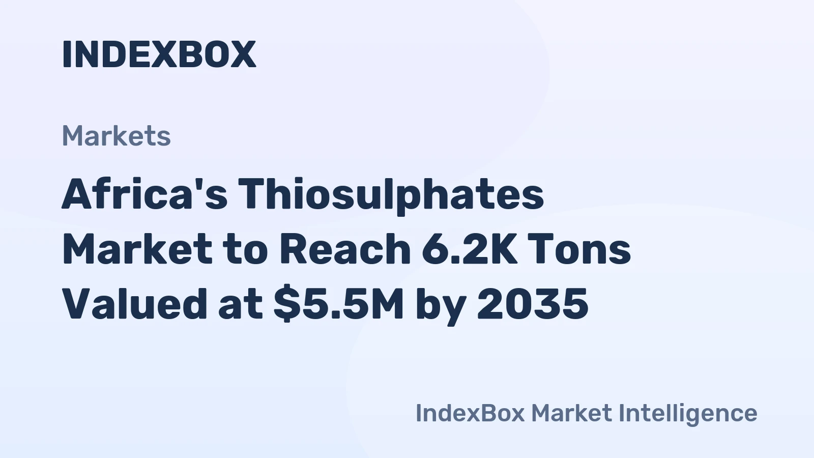 Africa's Thiosulphates Market to Reach 6.2K Tons Valued at $5.5M by 2035
