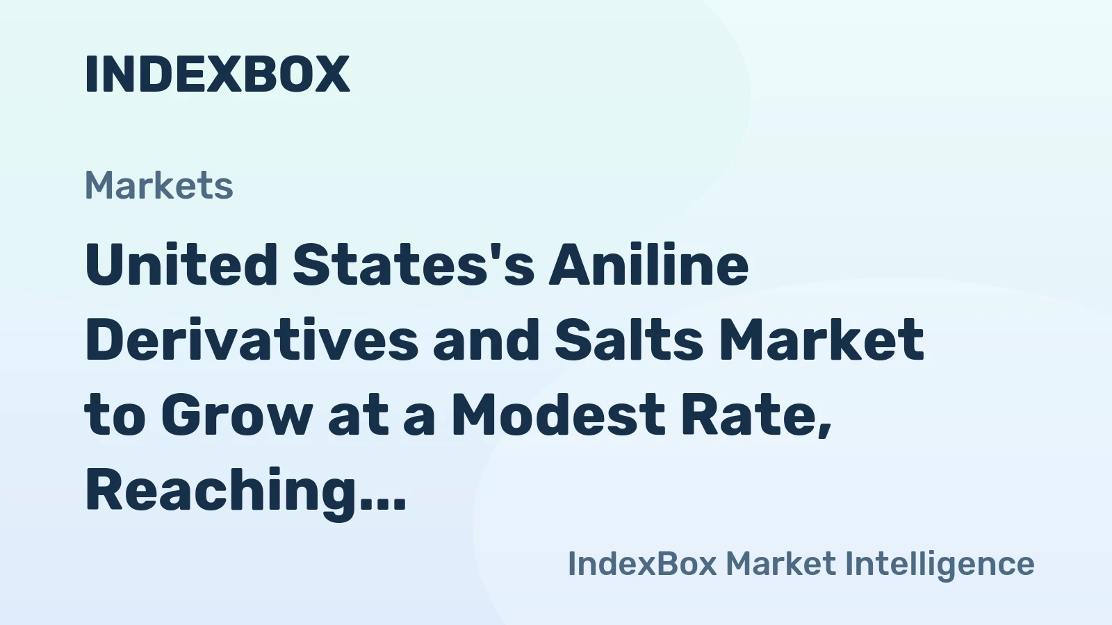 United States's Aniline Derivatives and Salts Market to Grow at a Modest Rate, Reaching 63K Tons by 2035